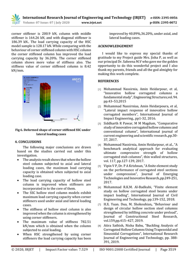 IRJET - Comparison of Single Skin Corrugated Hollow Steel Column and ...