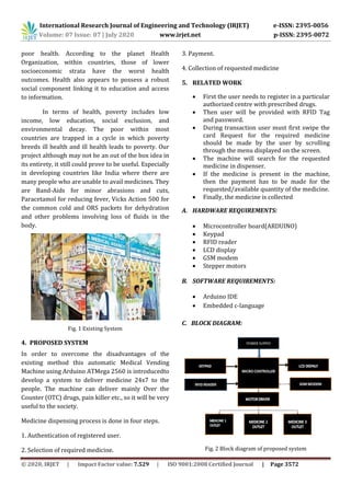 IRJET - Anytime Medicine Vending Machine | PDF