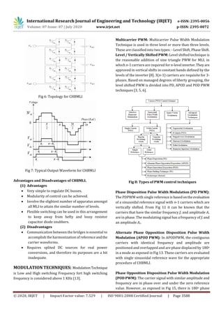 IRJET - Comparative Investigation of 7-level Cascaded Multilevel Inverter using Multicarrier ...