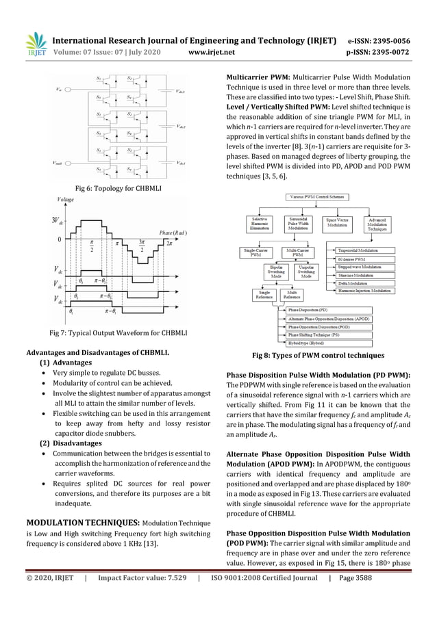 IRJET - Comparative Investigation of 7-level Cascaded Multilevel Inverter using Multicarrier ...