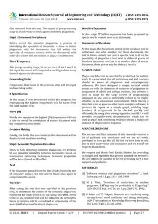 IRJET - Online Assignment Plagiarism Checking using Data Mining and NLP | PDF