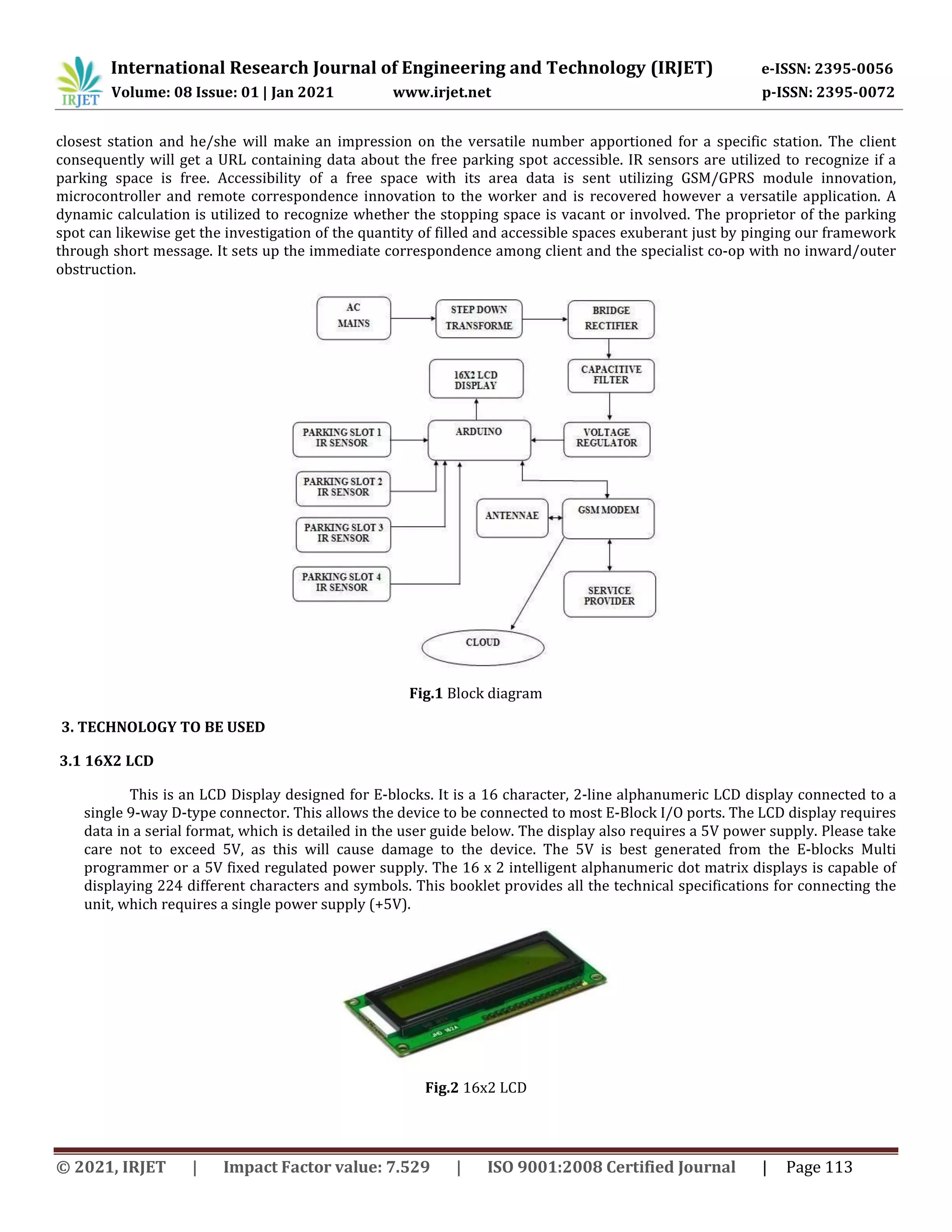 IRJET - A Design Thinking based Smart Parking System for Vehicle ...