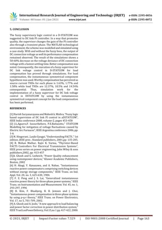 IRJET - Design and Simulation of DSTATCOM using Fuzzy Logic Controller | PDF