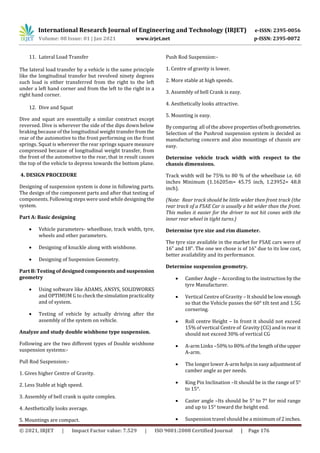 IRJET - Design and Analysis of Double Wishbone Suspension for Formula ...