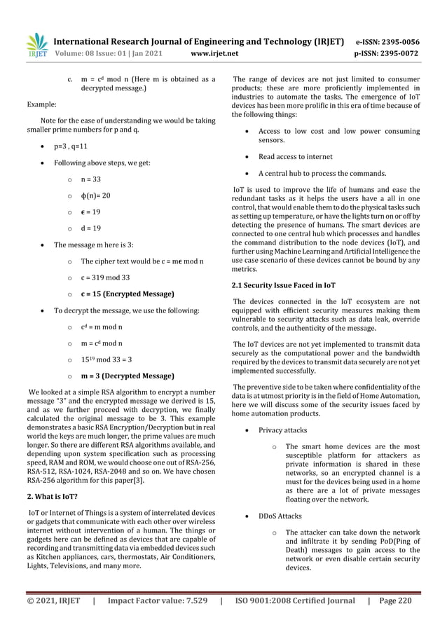 IRJET - Cryptographic Communication between Two ESP32 Devices | PDF IRJET - Cryptographic Communication between Two ESP32 Devices | PDF