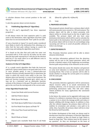 IRJET- Proximity Detection Warning System using Ray Casting | PDF
