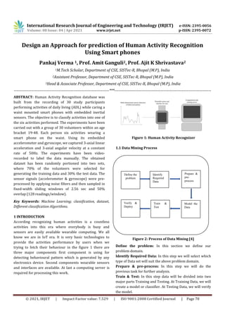 IRJET- Design an Approach for Prediction of Human Activity Recognition using Smart Phones | PDF