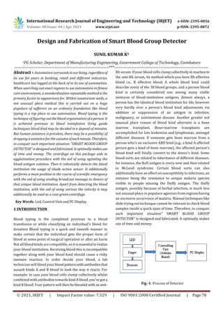 IRJET- Design and Fabrication of Smart Blood Group Detector | PDF