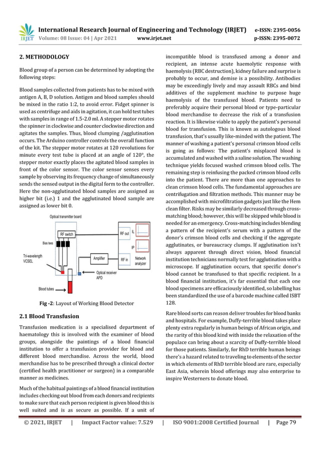 IRJET- Design and Fabrication of Smart Blood Group Detector | PDF