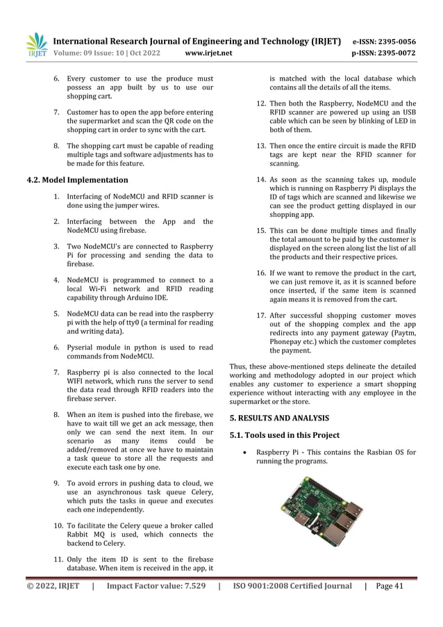 Smart Shopping Cart with Automatic Billing System | PDF