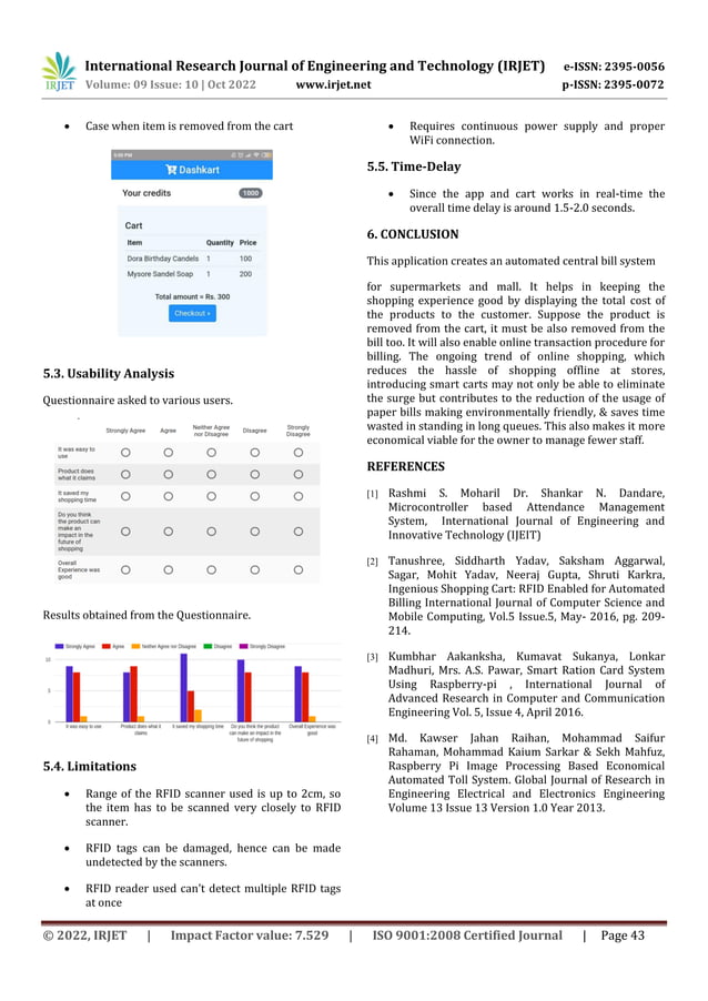 Smart Shopping Cart with Automatic Billing System | PDF