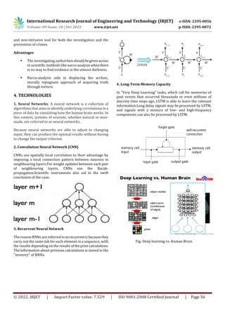 NARCO ANALYSIS AND DEEP LEARNING | PDF | Substance Abuse | Diseases and Conditions