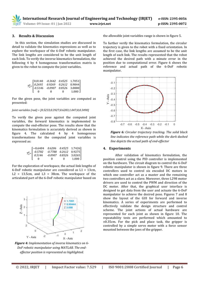 Indigenously Design Development and Motion Control of Multi-DoF Robotic Manipulator | PDF