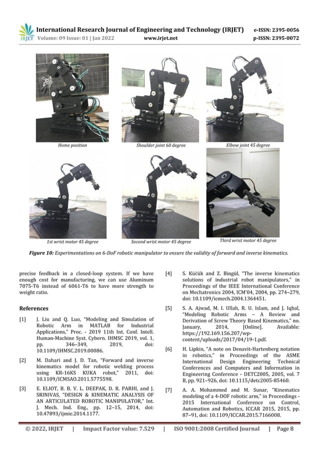 Indigenously Design Development and Motion Control of Multi-DoF Robotic Manipulator | PDF