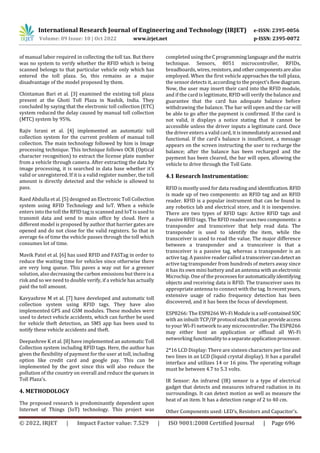 Automated Toll Collection System with Vehicle Categorization and ...