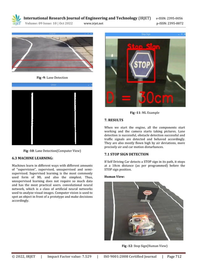 IoT-based Autonomously Driven Vehicle by using Machine Learning & Image Processing | PDF