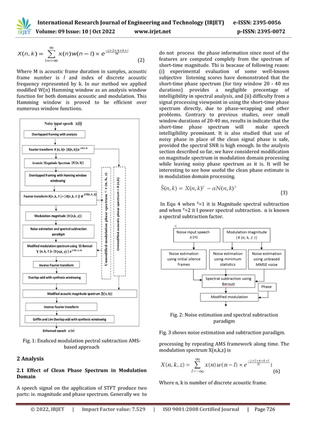 Enhanced Modulation Spectral Subtraction Incorporating Various Real