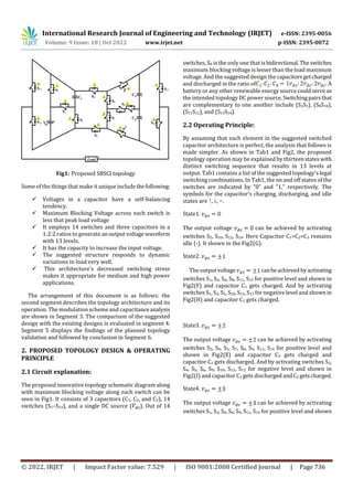 A Self-Balancing Switched Capacitor Multilevel Inverter Structure with Six-fold Gain Factor | PDF
