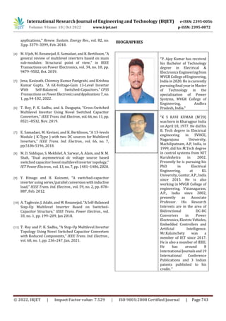 A Self-Balancing Switched Capacitor Multilevel Inverter Structure with ...