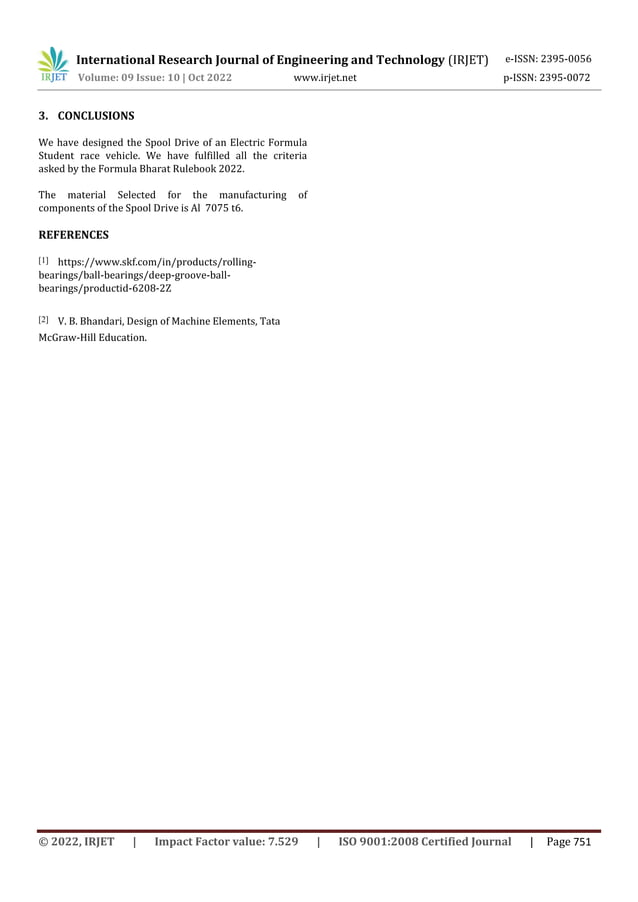 Design and analysis of Spool Drive For FSAE Vehicle | PDF | Chemistry ...