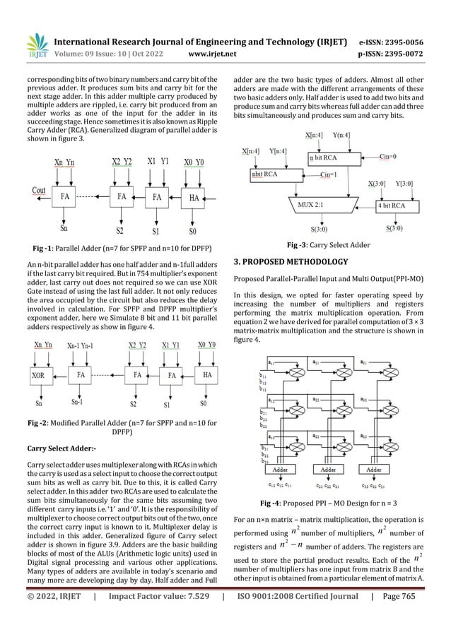 High Speed and Area Efficient Matrix Multiplication using Radix-4 Booth Multiplier | PDF
