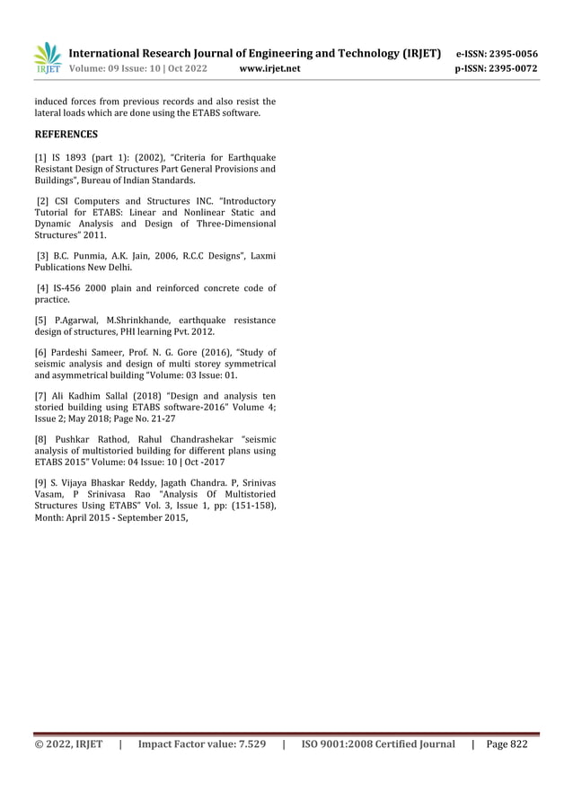 Response Spectrum and Time History Analysis of a Multistorey Building | PDF