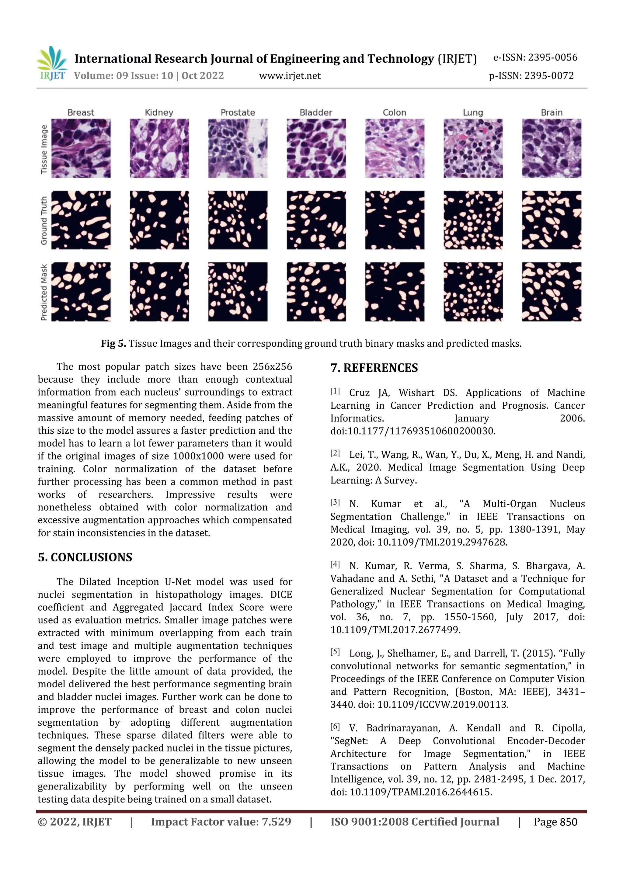 Dilated Inception U-Net for Nuclei Segmentation in Multi-Organ Histology Images | PDF