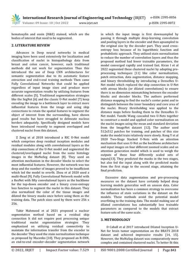 Dilated Inception U-Net for Nuclei Segmentation in Multi-Organ Histology Images | PDF