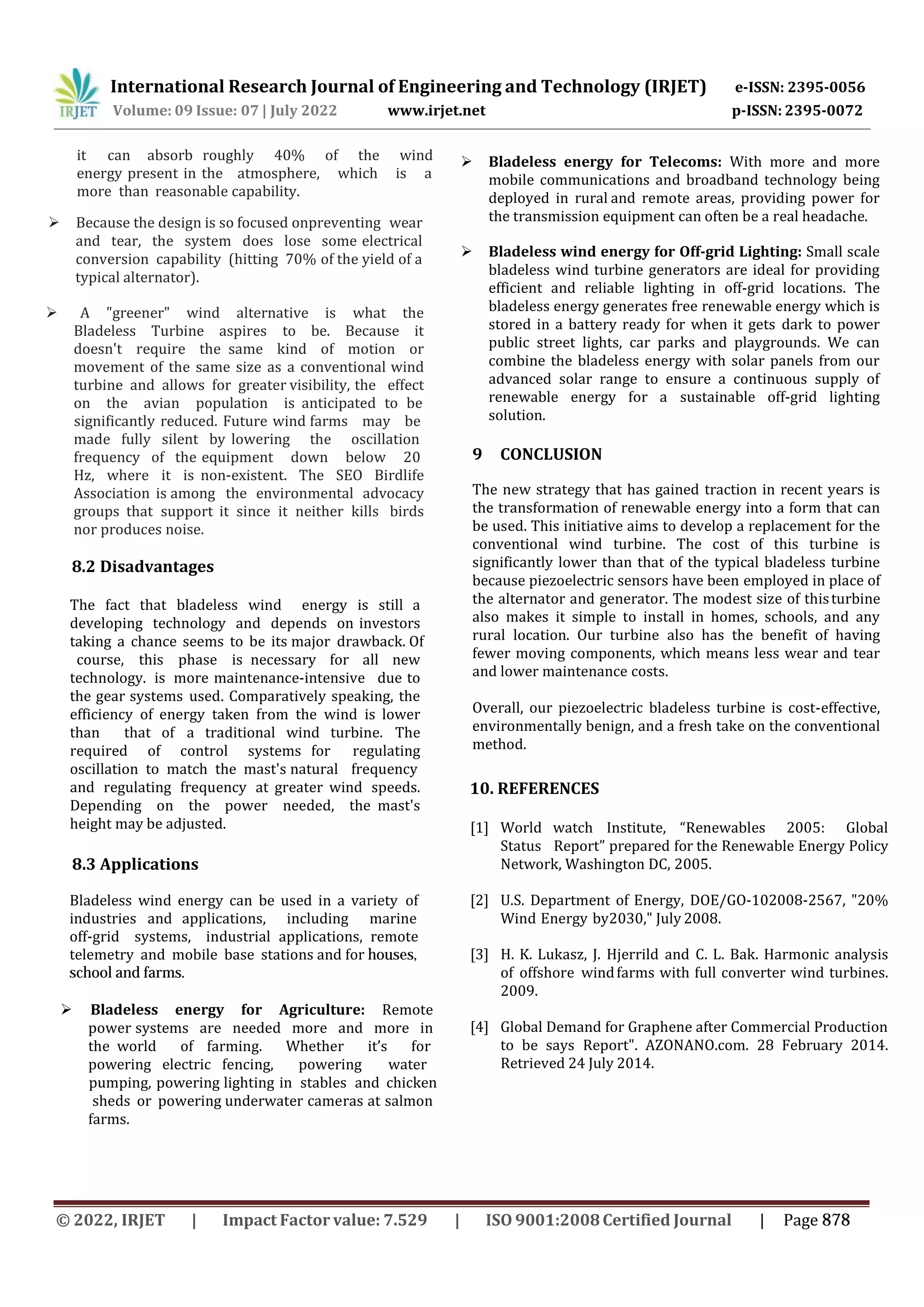 Design and Fabrication of Bladeless Wind Power Generation | PDF