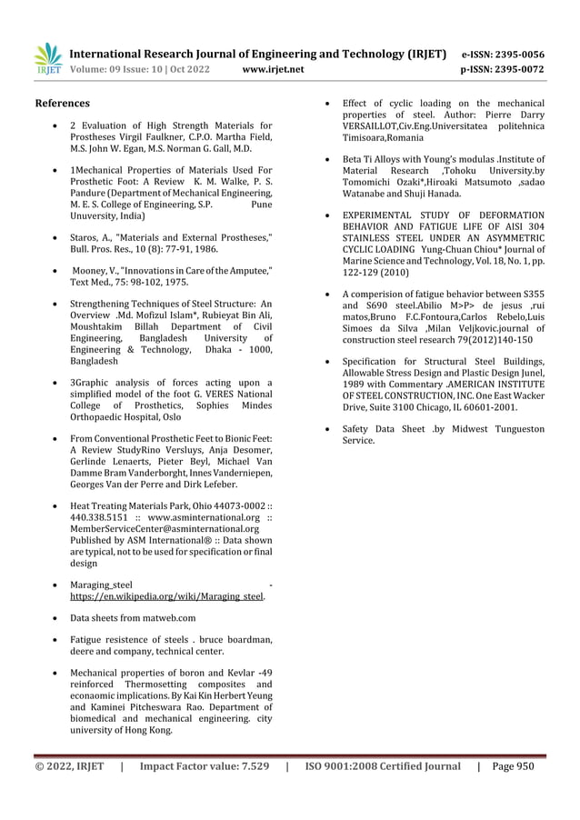 ANALYSIS OF COMPOSITE MATERIALS FOR PROSTHETIC ANKLE OR MEDICAL USE | PDF