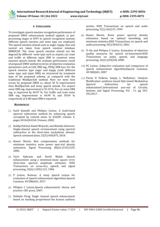 Enhanced modulation spectral subtraction for IOVT speech recognition application | PDF | Digital ...