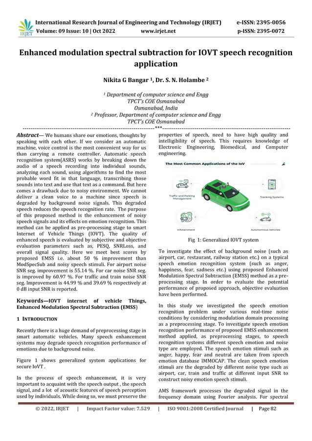 Enhanced modulation spectral subtraction for IOVT speech recognition application | PDF