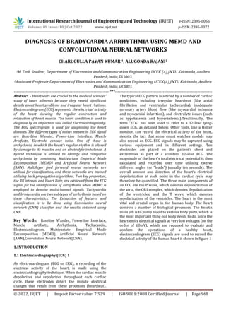 DIAGNOSIS OF BRADYCARDIA ARRHYTHMIA USING MEMD AND CONVOLUTIONAL NEURAL NETWORKS | PDF | Heart ...