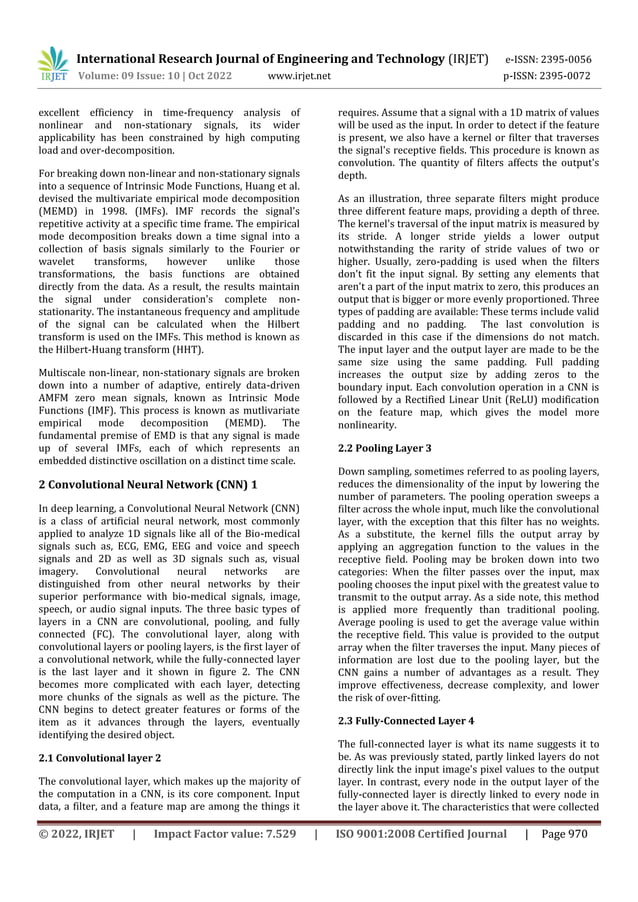 DIAGNOSIS OF BRADYCARDIA ARRHYTHMIA USING MEMD AND CONVOLUTIONAL NEURAL ...
