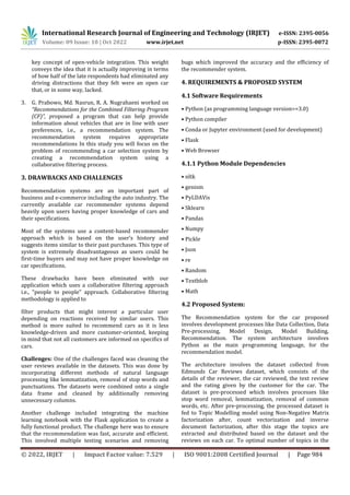 Car Recommendation System Using Customer Reviews | PDF