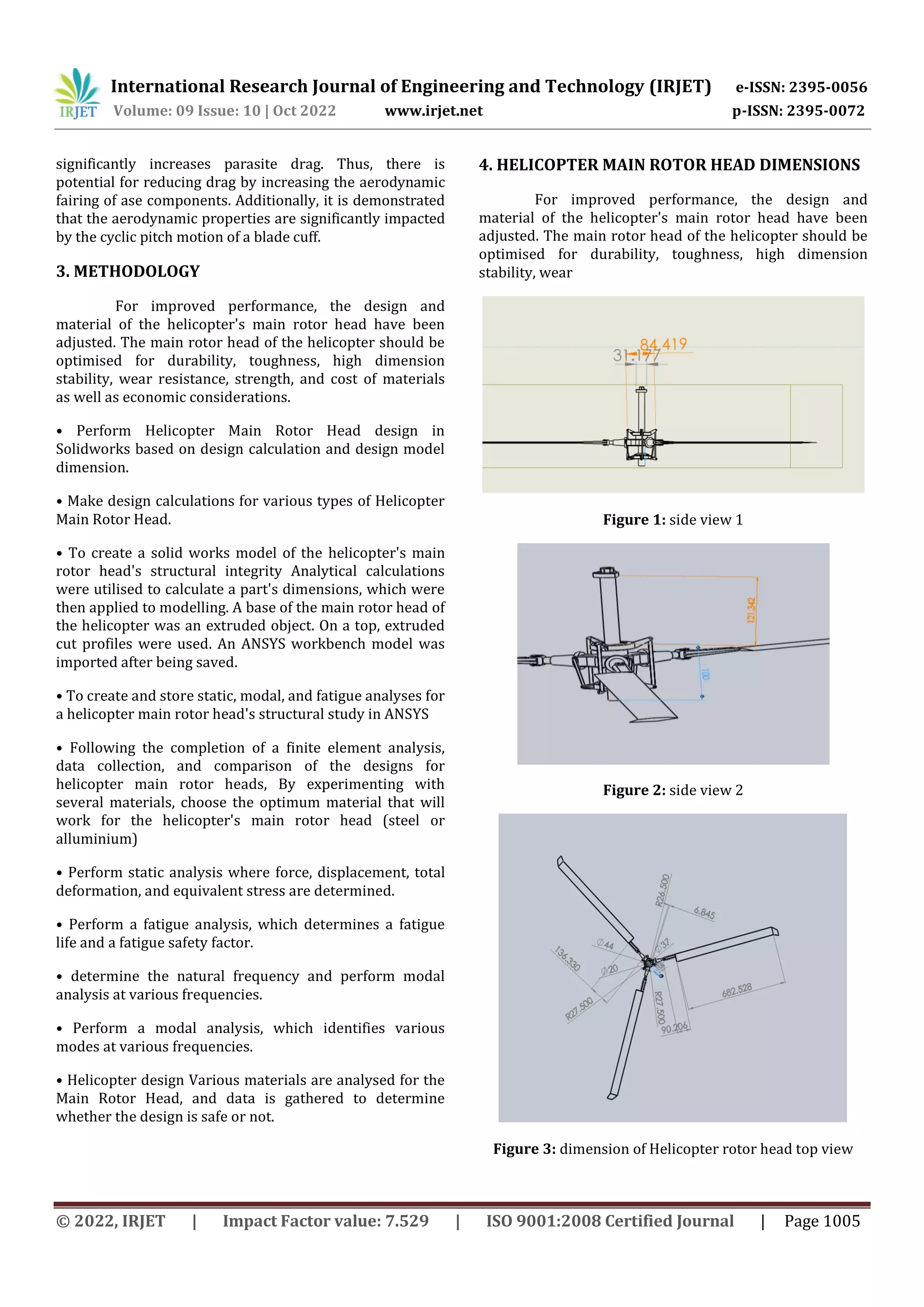 DESIGN AND ANALYSIS OF HELICOPTER MAIN ROTOR HEAD | PDF