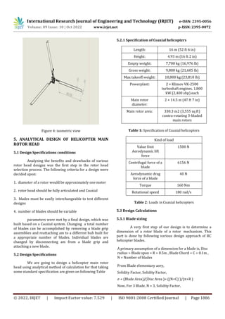 DESIGN AND ANALYSIS OF HELICOPTER MAIN ROTOR HEAD | PDF