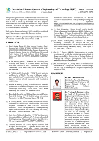 “EFFECT OF SOIL STRUCTURE INTERACTION ON GRAVITY RETAINING WALL” | PDF ...