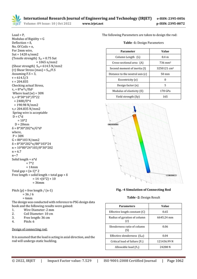 Design & Development of Prosthetic Leg | PDF | Physics | Science