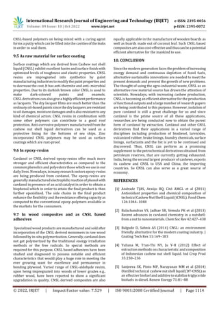 Cashew Nut Shell Oil (CNSL) as a reliable replacement of petroleum ...