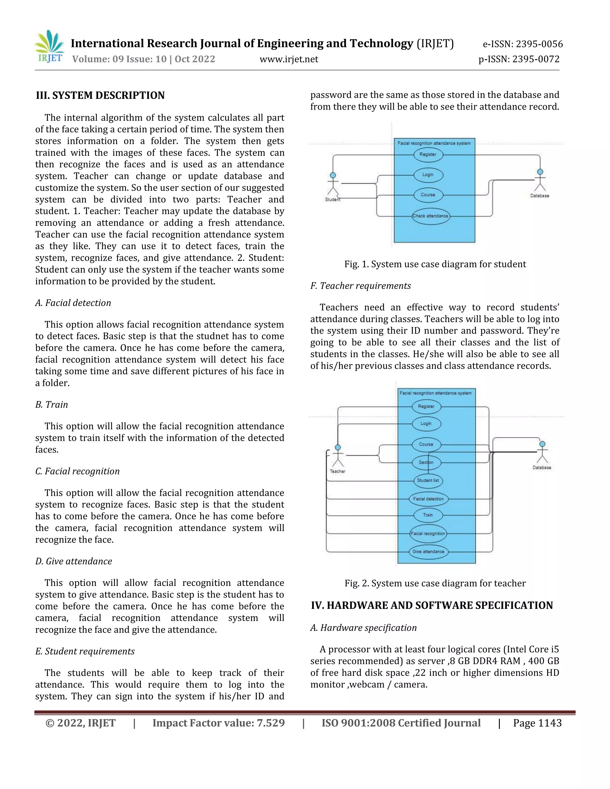Face detection based attendance system | PDF
