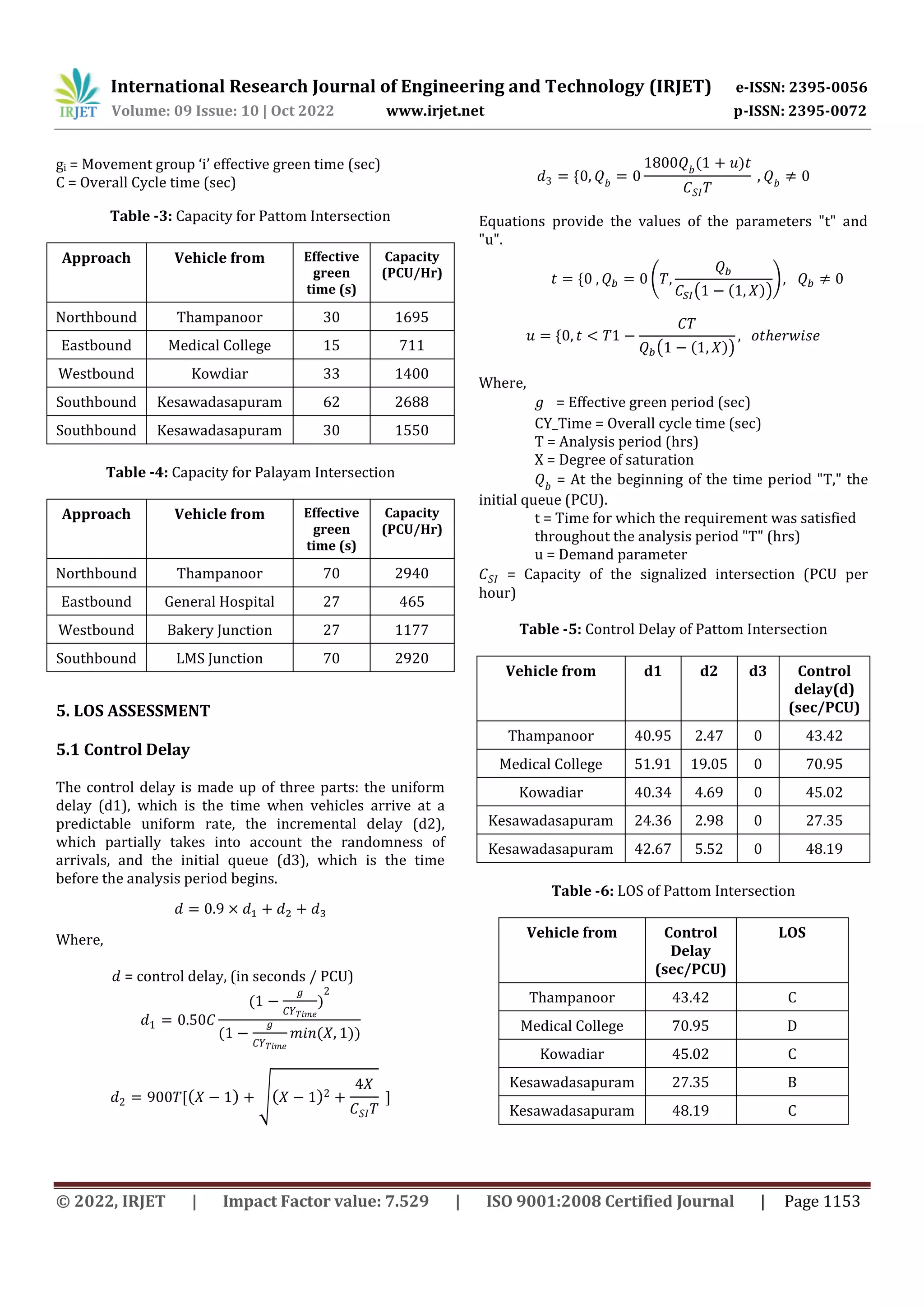 Capacity Analysis of Signalized Intersection in Urban Areas | PDF