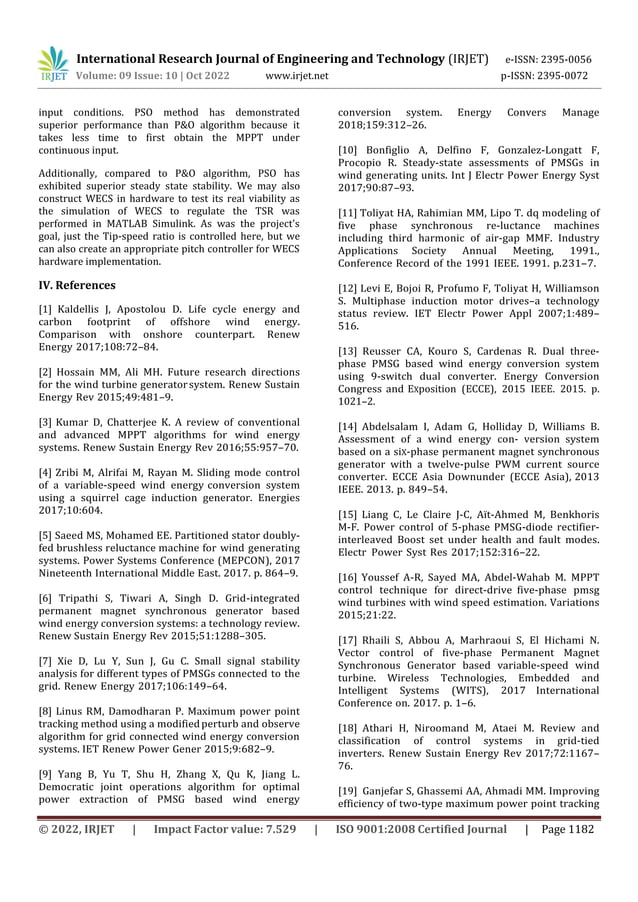 Permanent Magnet Synchronous Generator Based Wind Energy Conversion