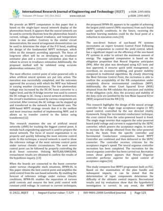 An Overview of MPPT for Photovoltaic Panels Using Various Artificial ...