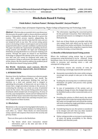 Blockchain Based E-Voting | PDF