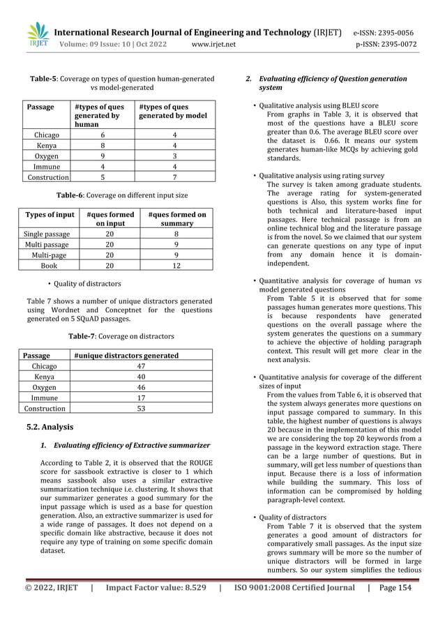 Automated Context-based Question-Distractor Generation using Extractive Summarization | PDF ...