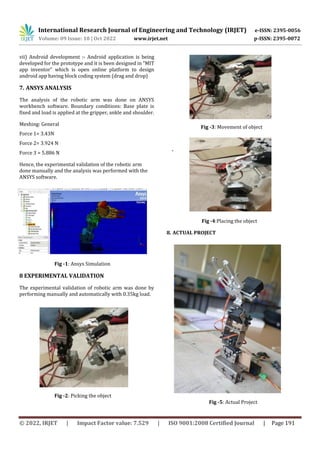 "Design and Fabrication of Pick and Place Robotic Arm with 4DOF" | PDF