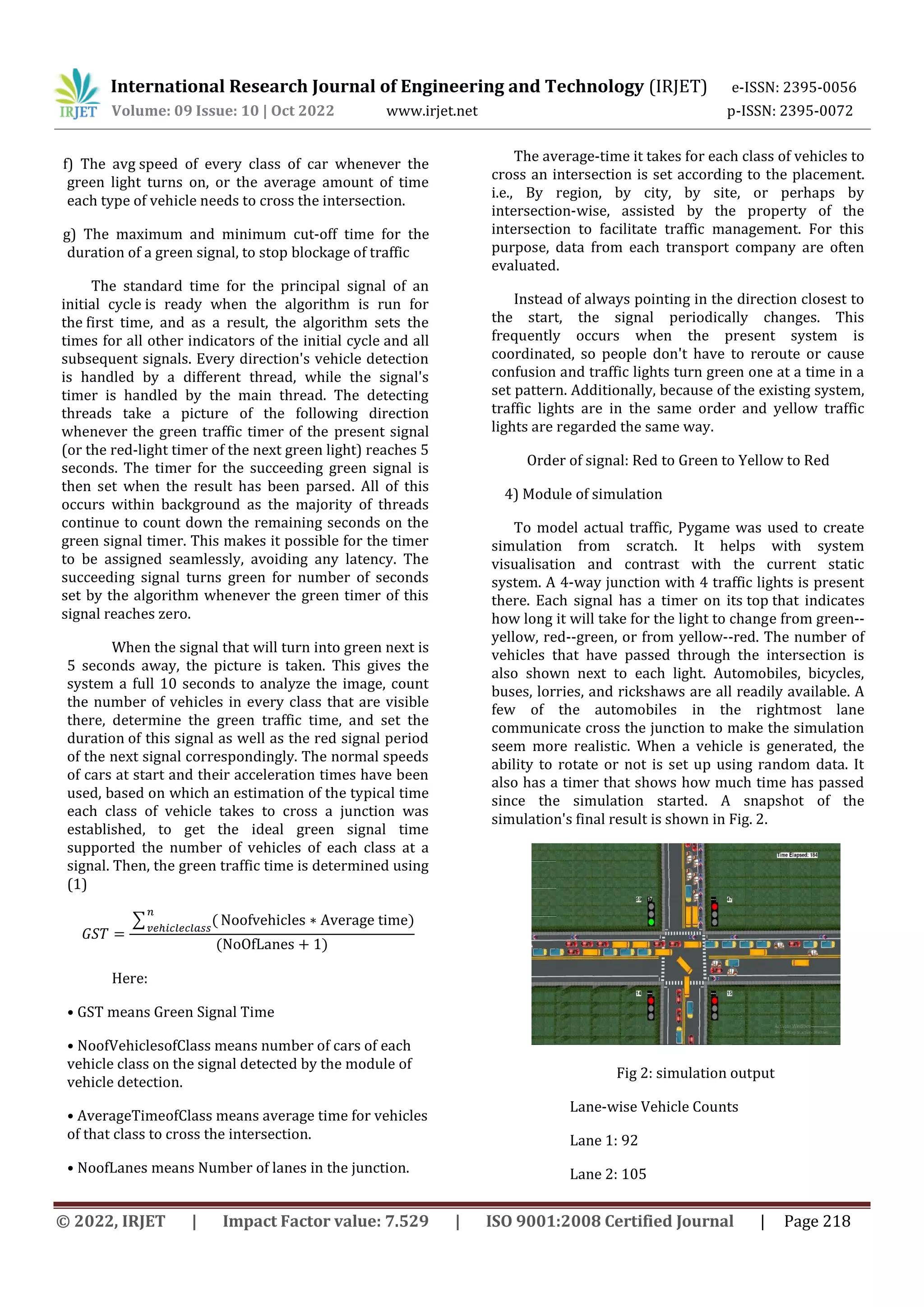 Control of Traffic Signals by AI based Image Processing | PDF