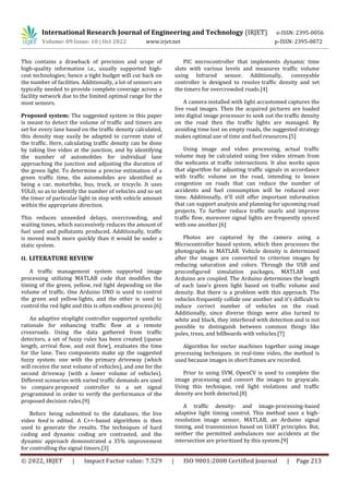 Control of Traffic Signals by AI based Image Processing | PDF ...
