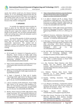 Control of Traffic Signals by AI based Image Processing | PDF | Computing | Technology & Computing